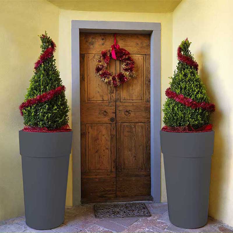 BAMA ITALY Heavy Duty Pot Ø40x70cm 18+33lt Plastic Anthracite VASO CONO ...