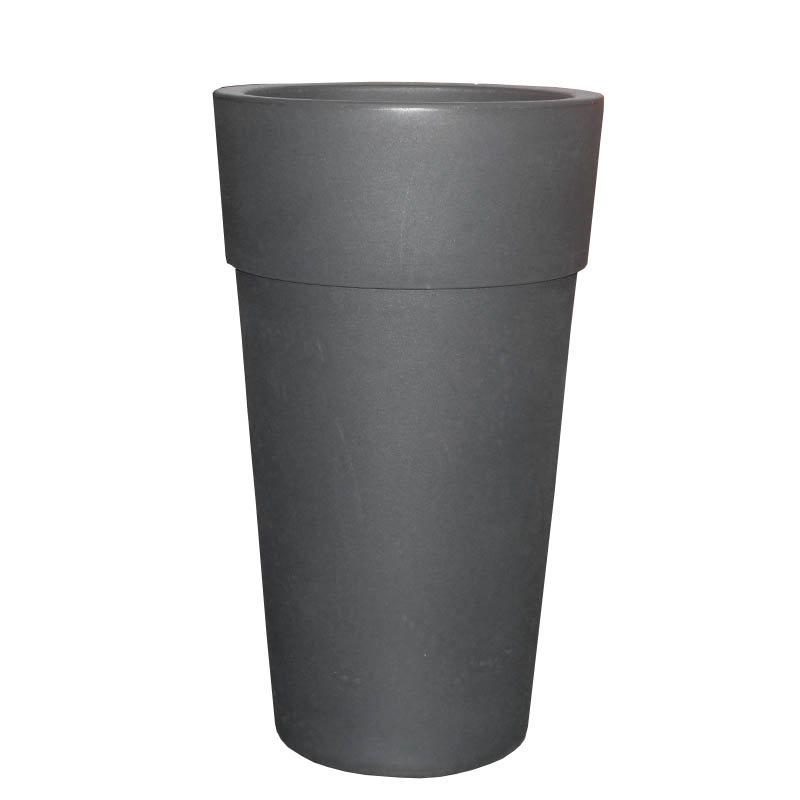 BAMA ITALY Heavy Duty Pot Ø40x70cm 18+33lt Plastic Anthracite VASO CONO ...