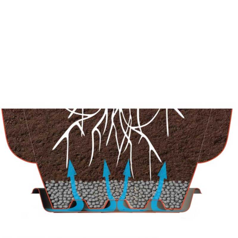 BAMA ITALY Γλάστρα Σύνθεσης XL Ø80x80cm 200lt Πλαστική με Πιάτο 8.2kg ...