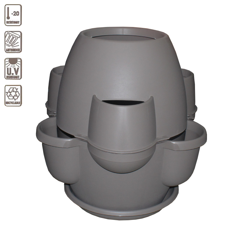 BAMA ITALY Γλάστρα Σύνθεσης XL Ø80x80cm 200lt Πλαστική με Πιάτο 8.2kg ...