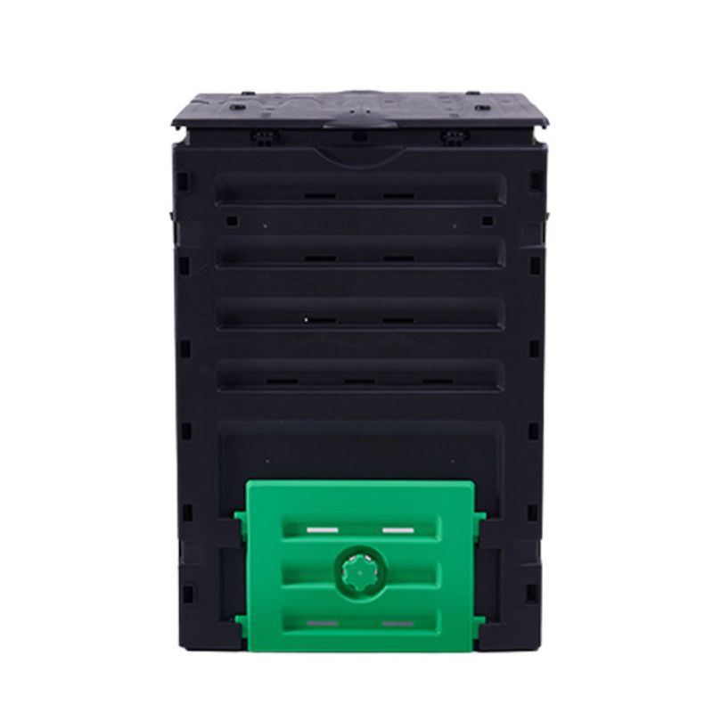 VESTA Composter-Closed Type Composting Bin 450lt Garden Plastic 71.2x71x10.31cm Black BIO ...