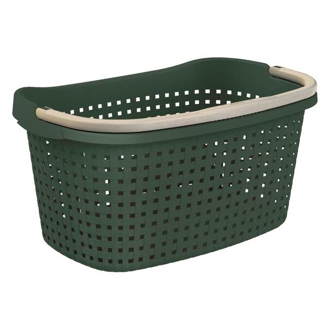 Καλάθι Ρούχων και Κήπου 60x40x27cm Πλαστικό 40lt με Χειρολαβή Πράσινο ...