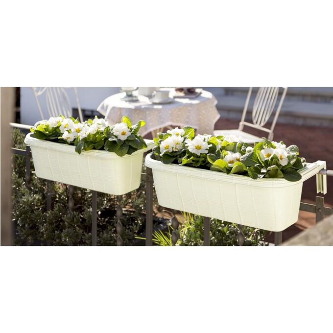 BAMA ITALY Ζαρντινιέρα Κρεμαστή 60x20x18.5cm 15lt με Πλεκτή Όψη και ...