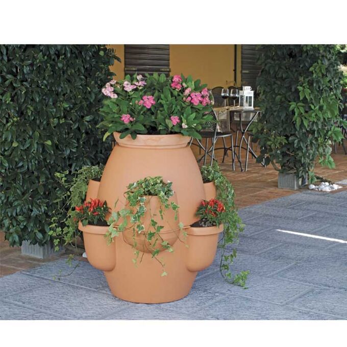 BAMA ITALY Γλάστρα Σύνθεσης XL Ø80x80cm 200lt Πλαστική με Πιάτο 8.2kg ...