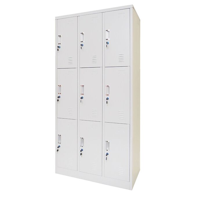 STEELEN Metal Wardrobe - Locker 90x45x185cm 9 Cabinets Thickness 0.6mm ...